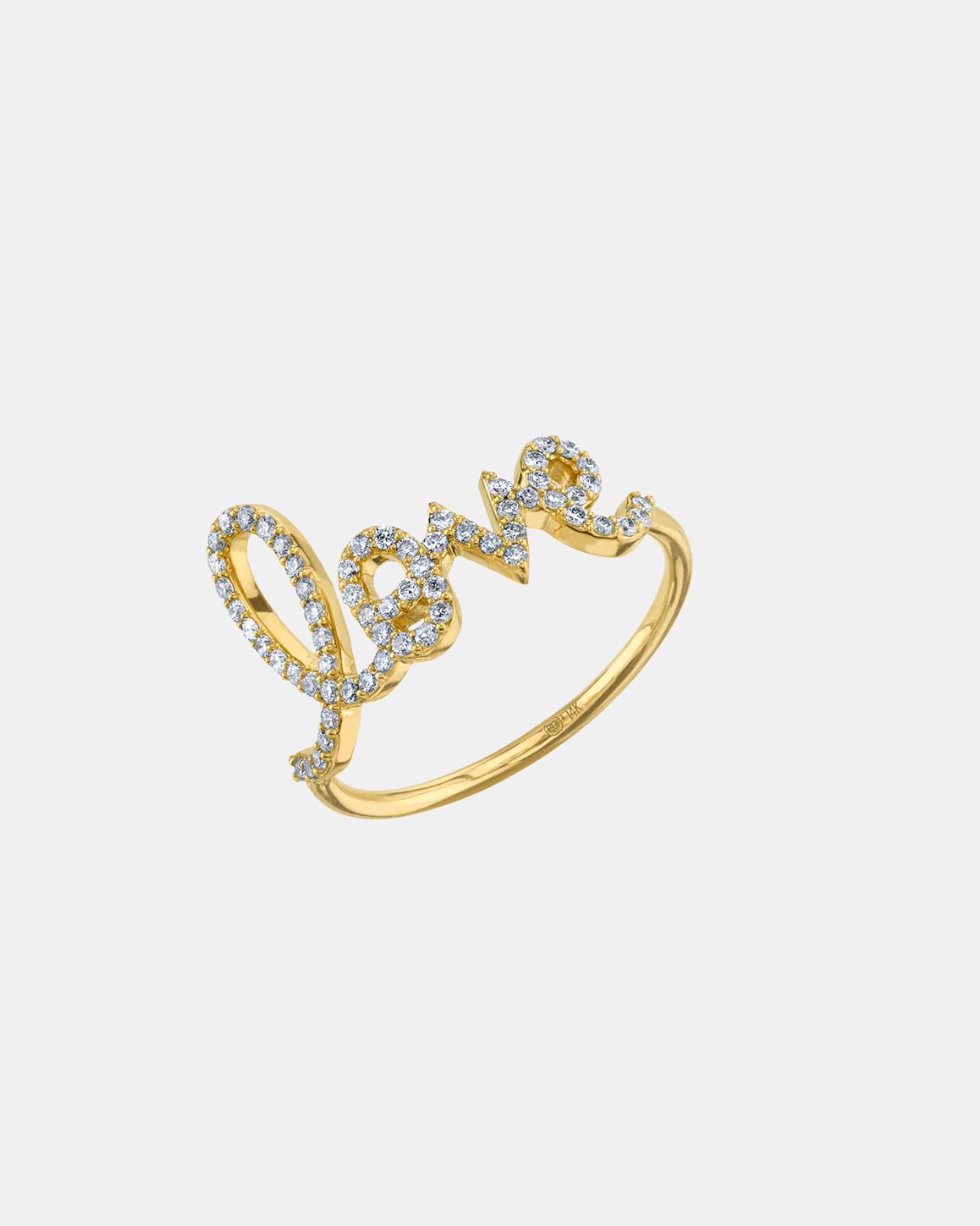 Sydney Evan // Large Love Script Ring // Tucci Boutique